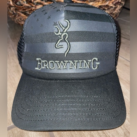Browning | Accessories | Browning Adjustable Black Cap With Stars ...